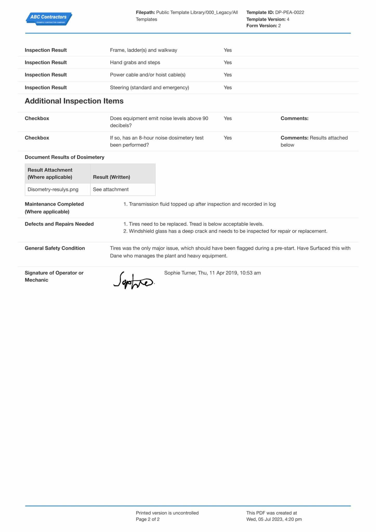 OSHA Heavy Equipment Inspection Requirements