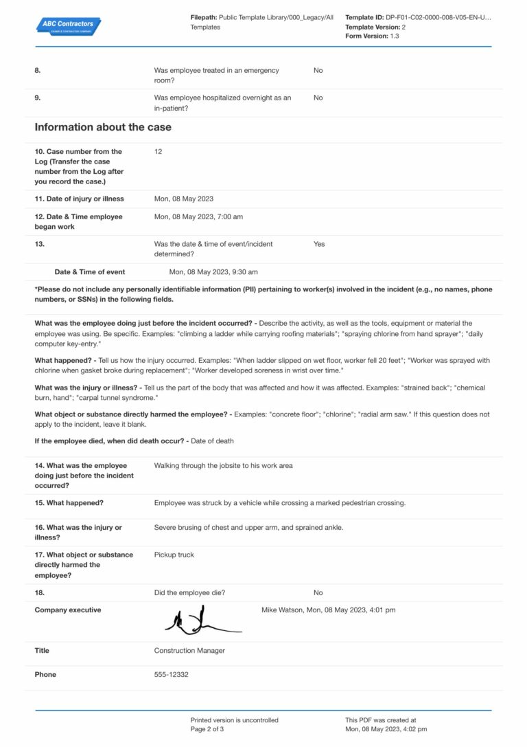 OSHA Form 301 Requirements: learn what your obligations are
