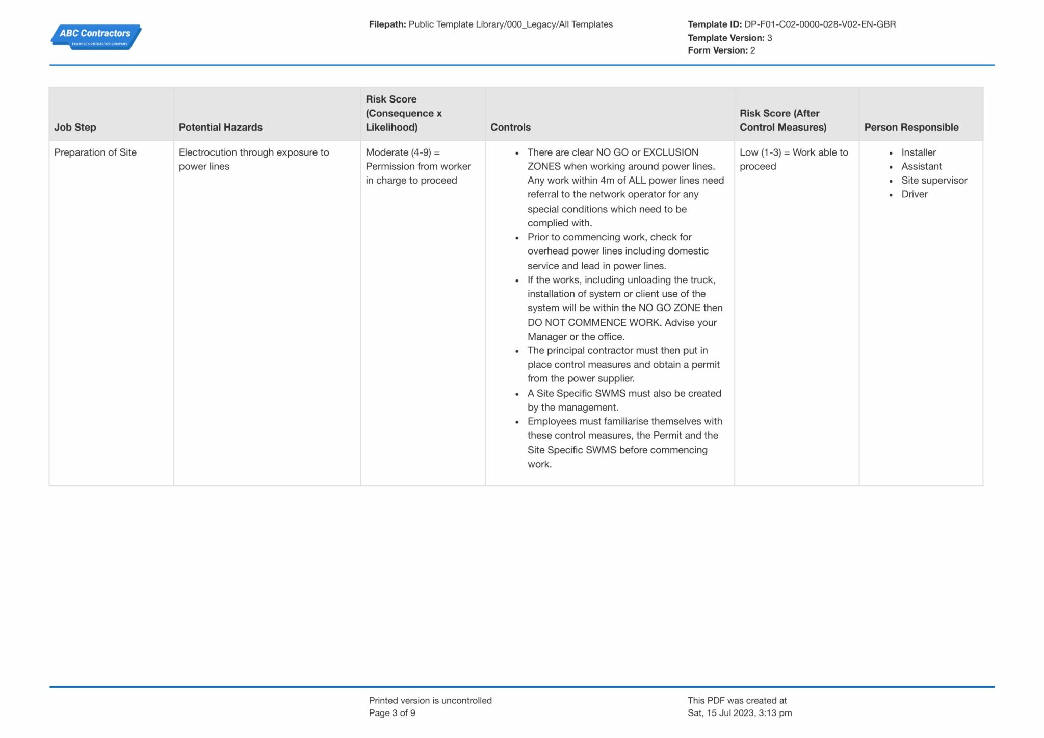 Scaffolding RAMS template: Use and customise the free template