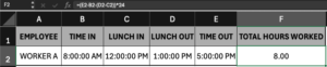 Daily Timesheet Excel Formula: Here's the Right Formulas to use