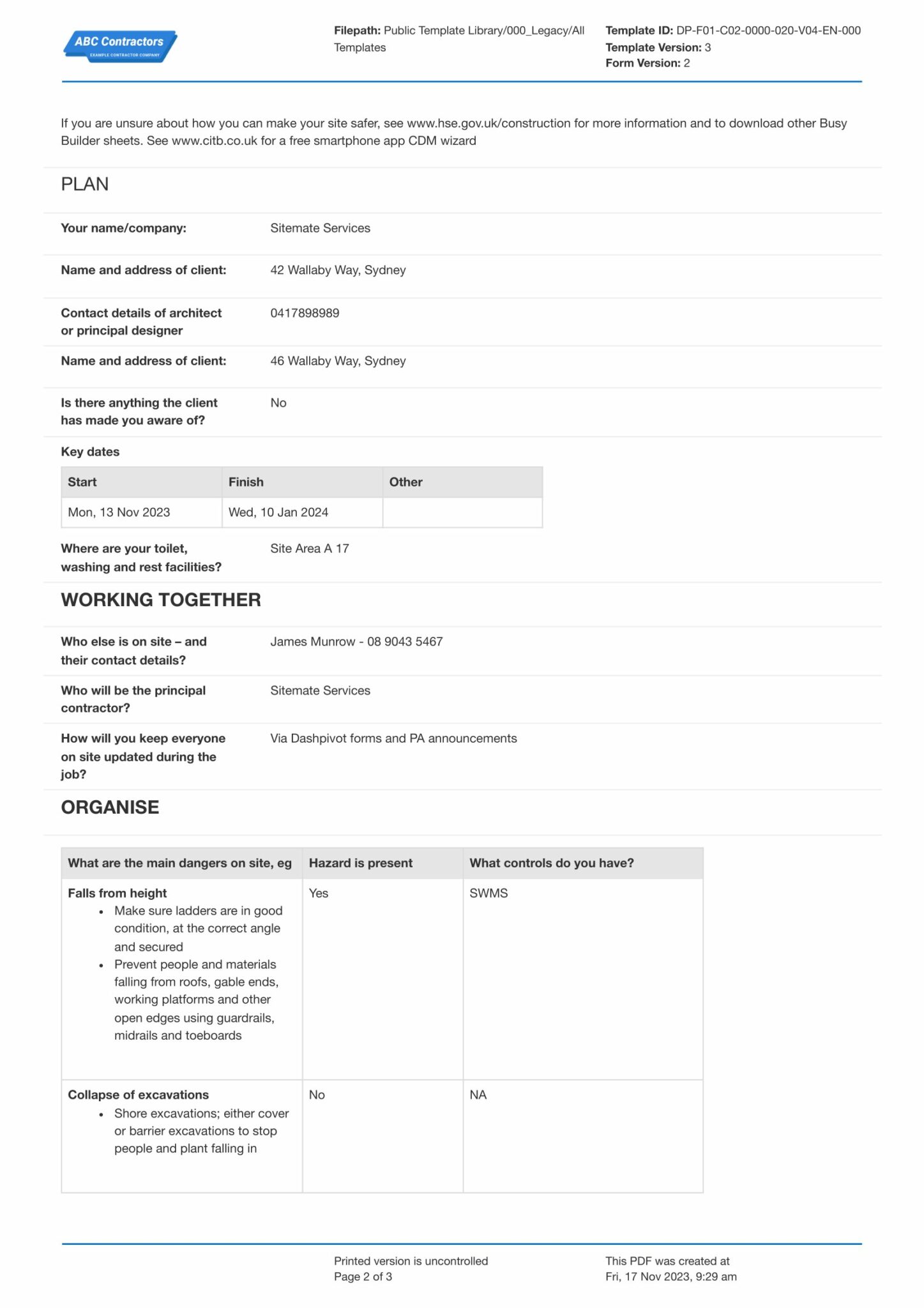 How to write a Construction Phase Plan: write effective CPPs