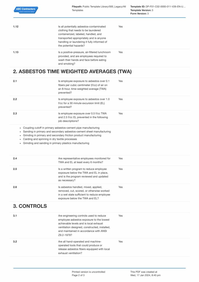 OSHA Asbestos Exposure Limits: Complying with Requirements