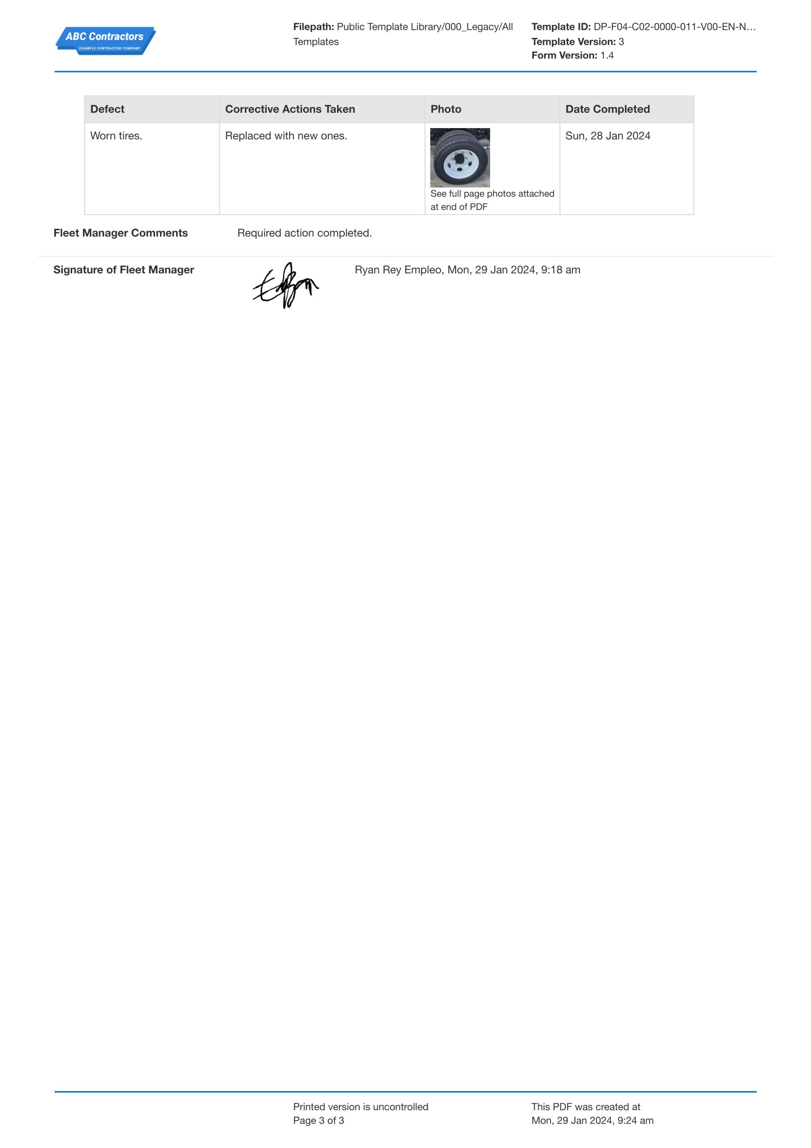 Driver Vehicle Inspection Report Template Better Than PDF