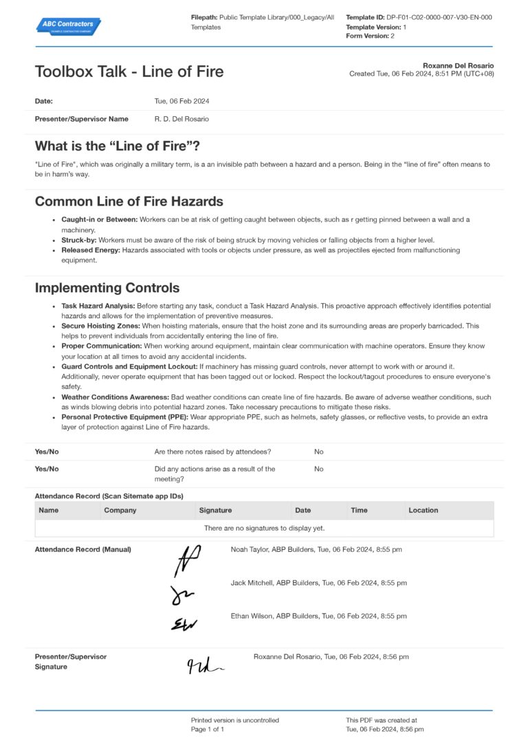 What is Line of Fire in the Workplace?