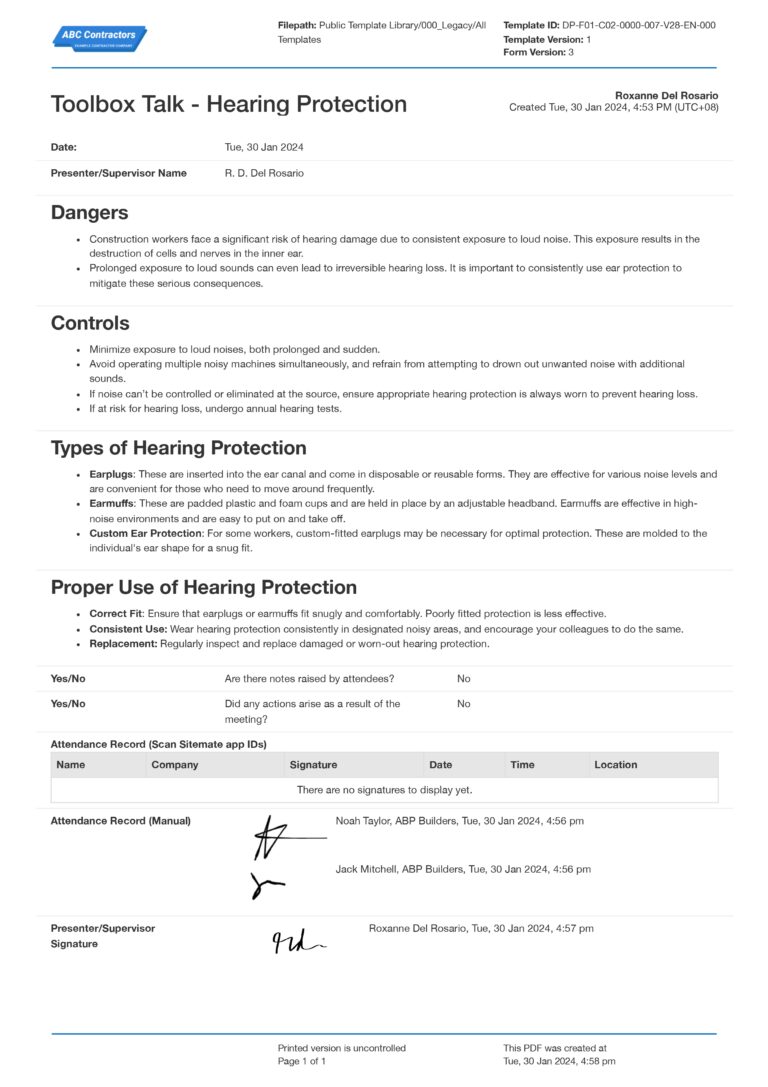 Importance of Hearing Protection in the Workplace