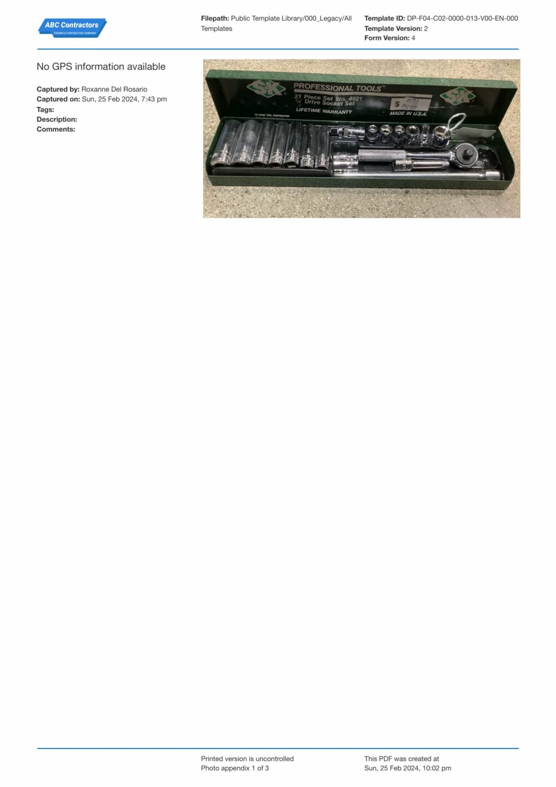 Hand Tool Inspection Checklist template: use the free template