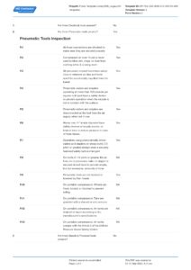 Power Tool Inspection Checklist template (Free and edtaible form)