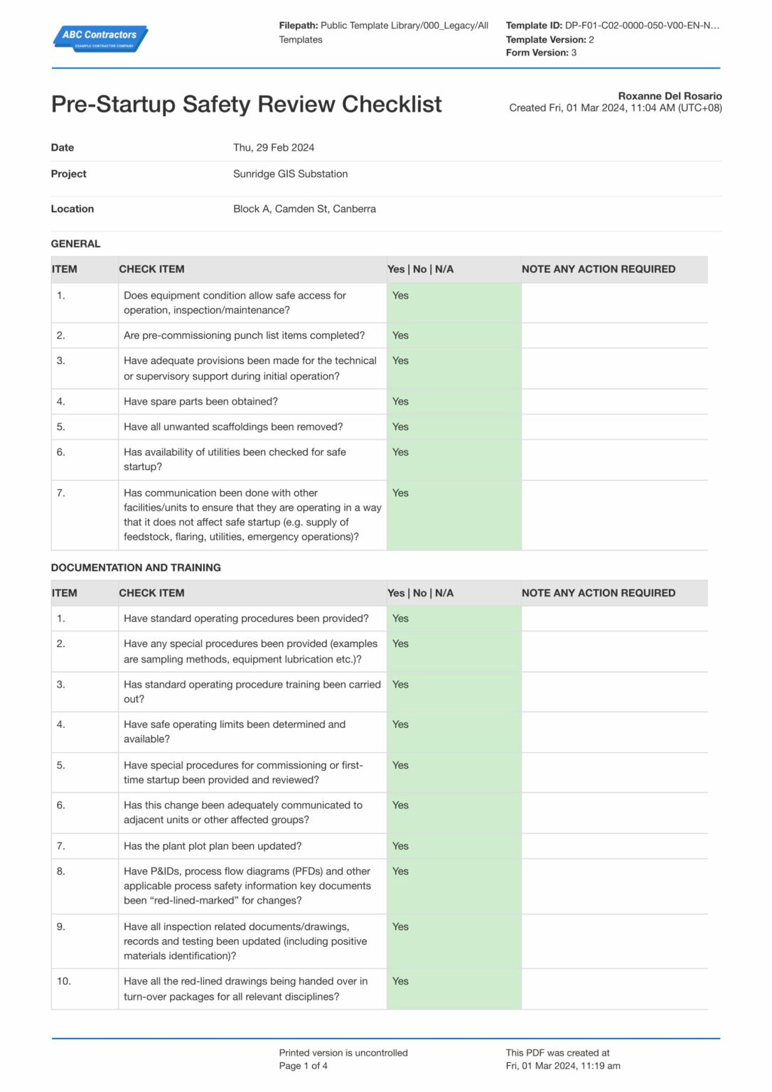 Pre-Startup Safety Review Procedure: Requirements Explained