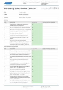 Pre-Startup Safety Review Procedure: Requirements Explained