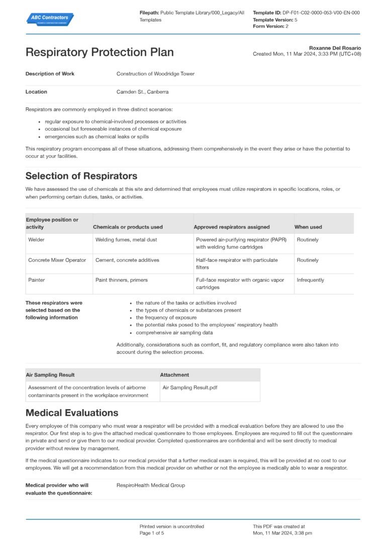 Respiratory Protection PPE: A Guide to Different Types and Uses