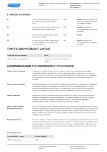 Traffic Management Plan template: Free sample/example