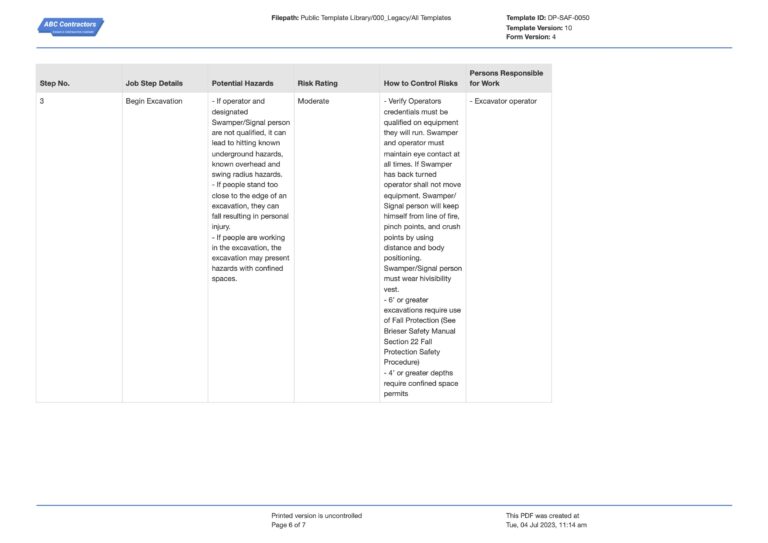 JSA examples: Use or copy these job safety analysis examples