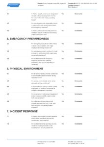 Physical Security Assessment Checklist Template