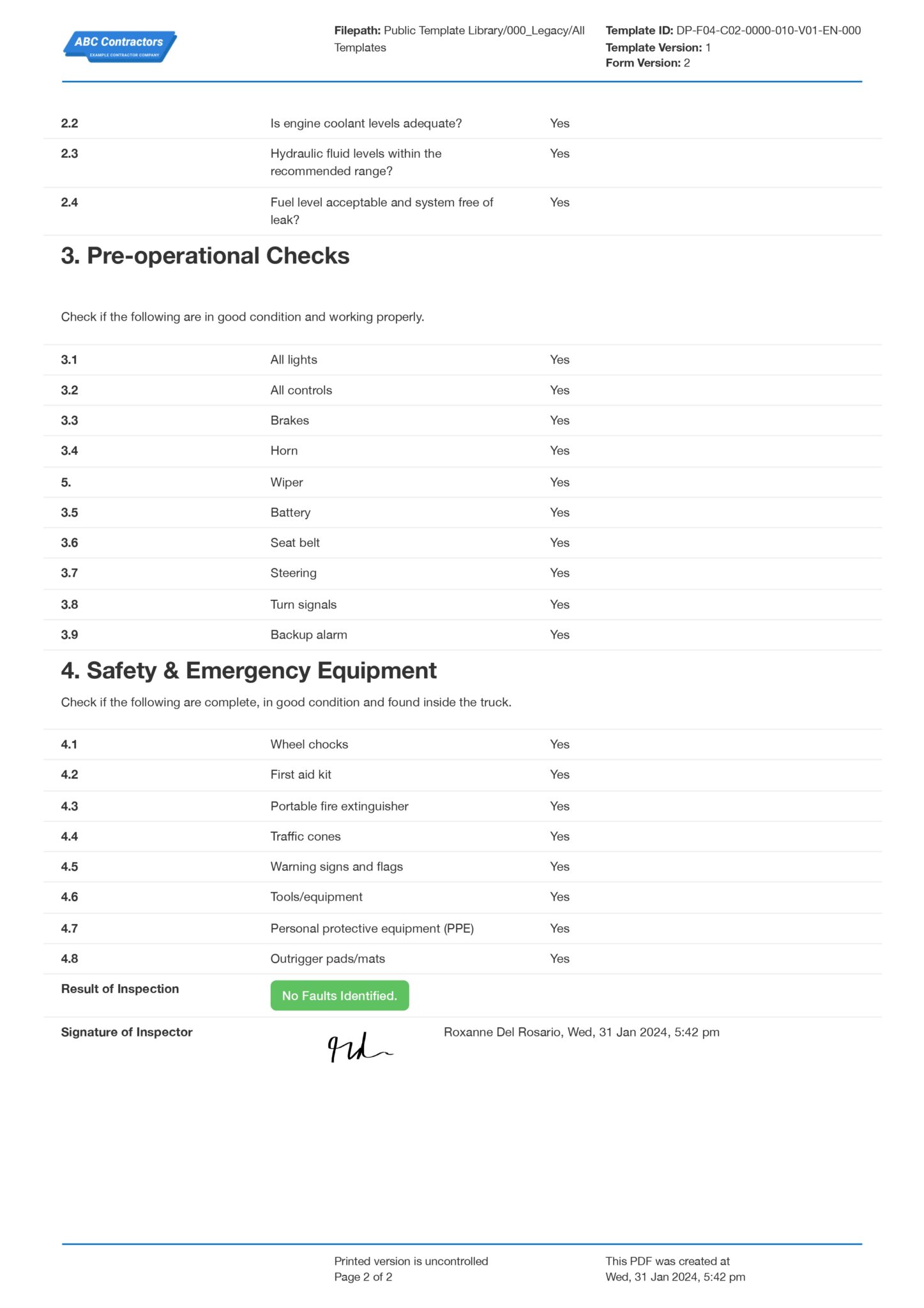 Cherry Picker Inspection Checklist: Free & Customisable