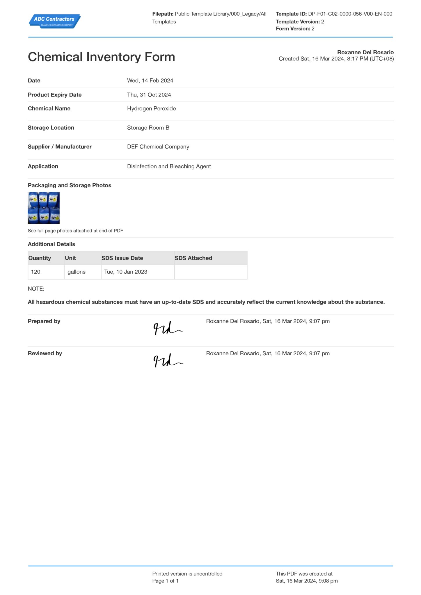 Chemical Inventory Template: Better Than Excel or Word