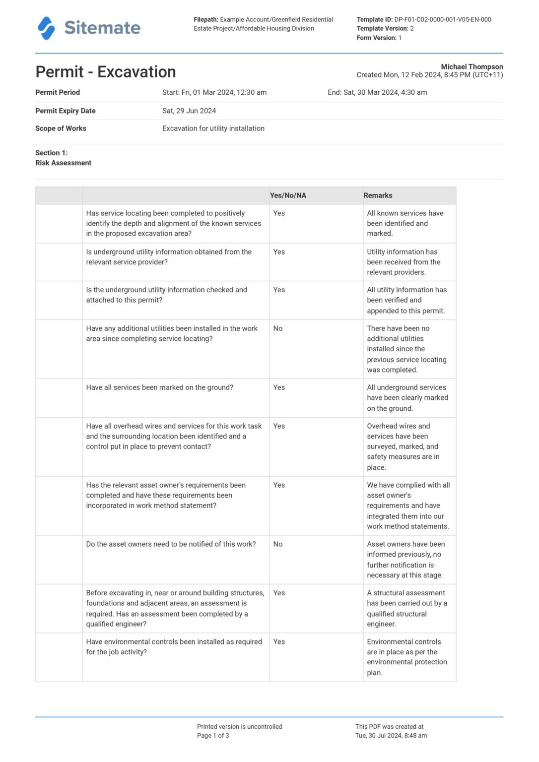 Free Permit to Work template [Better than word doc, excel and PDF]