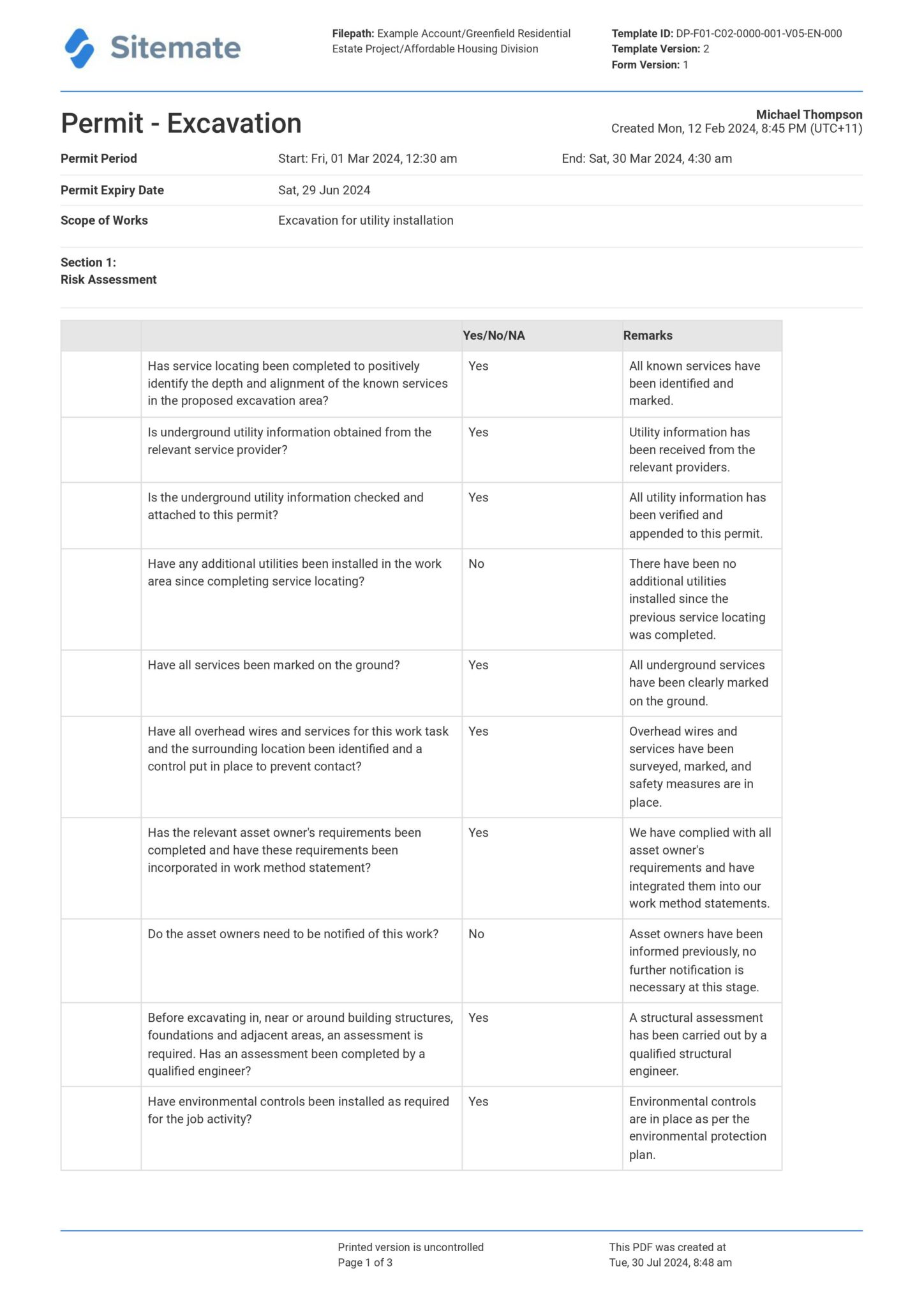 Free Permit to Work template [Better than word doc, excel and PDF]