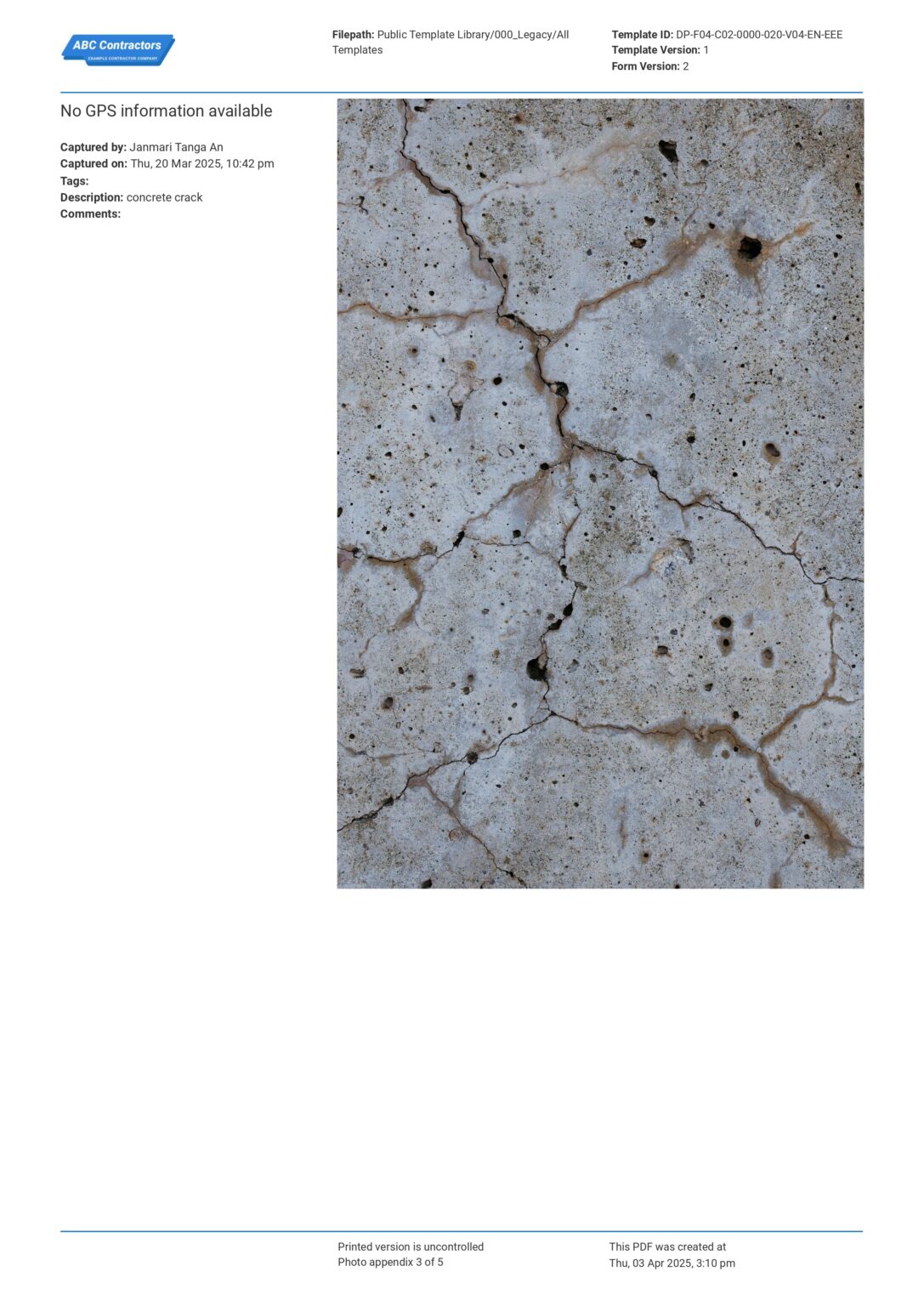 Structural Integrity Report Template, PDF Form, and Details