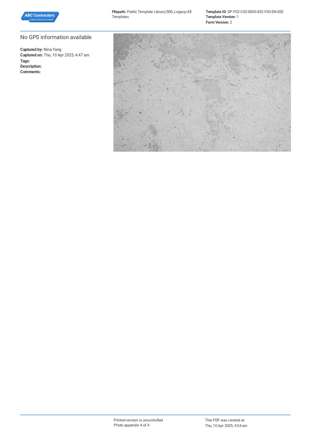 Structural Inspection Checklist Template and Report PDF