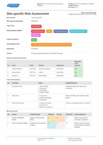 What is a Site-Specific Risk Assessment?