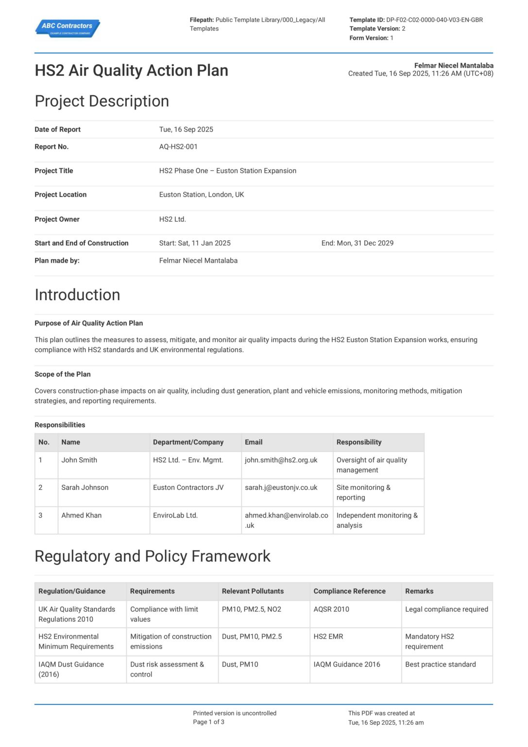 HS2 Environmental Statement - Purpose & Compliance Guide